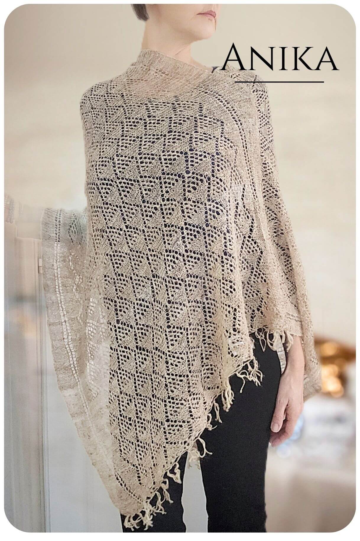 Poncho tricoté main “Anika” - Natural Ethics *Marque française de mode ...